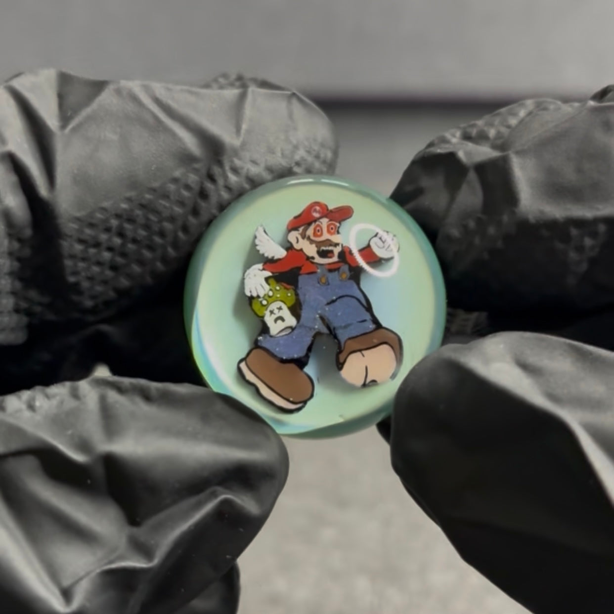 MicrosWorkshop Tripping Mario Marble 1” #29A – That Glass Gallery, LLC