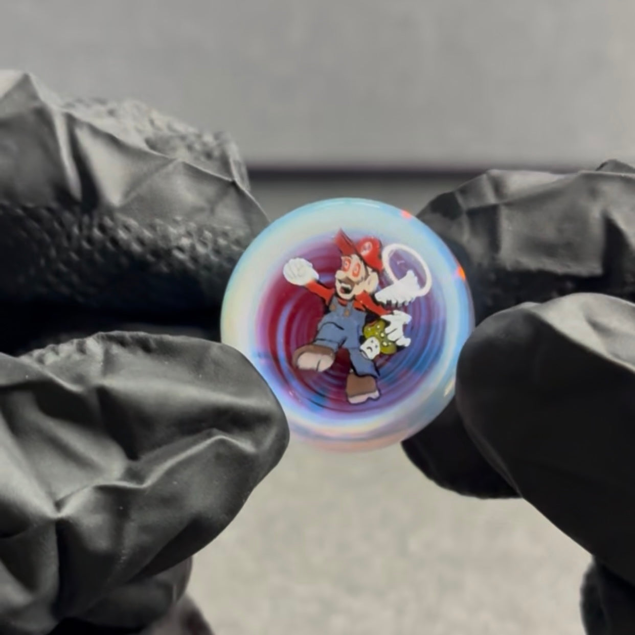 MicrosWorkshop Tripping Mario Marble 1” #40A – That Glass Gallery, LLC