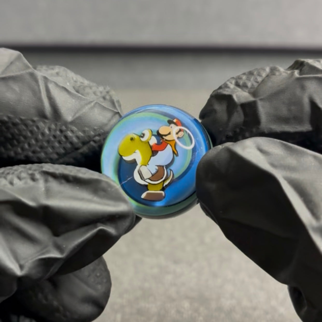 MicrosWorkshop Mario Riding Yoshi Marble 1” #47A – That Glass Gallery, LLC